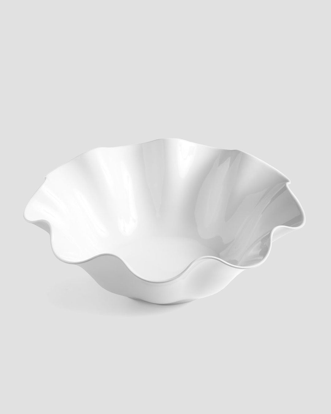 Large White Clam Melamine Serving Bowl – Q Home