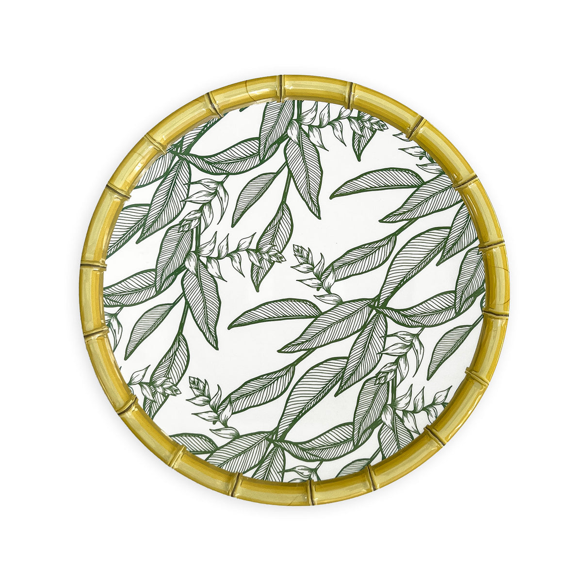 Zen Bamboo Leaf Melamine Dinner Plate | Q Home
