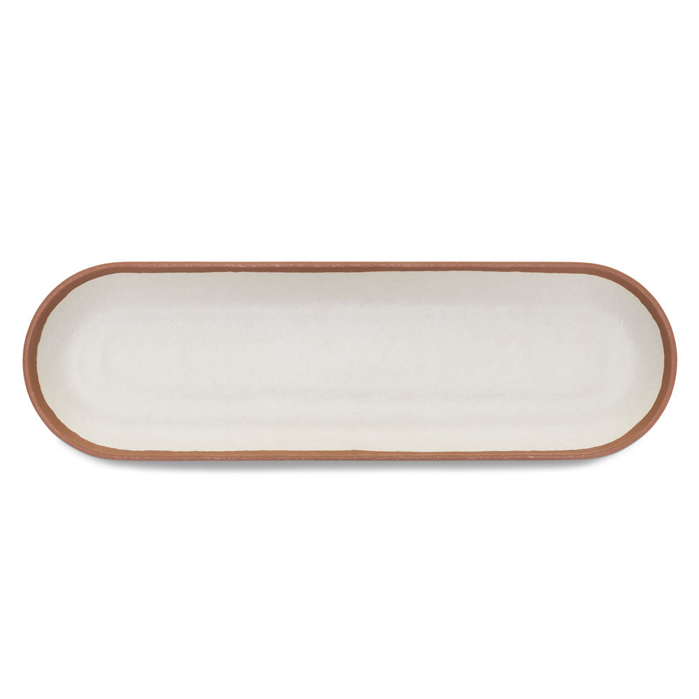 Potter Terracotta Brown Melaboo™ Long Oval Platter | Q Home